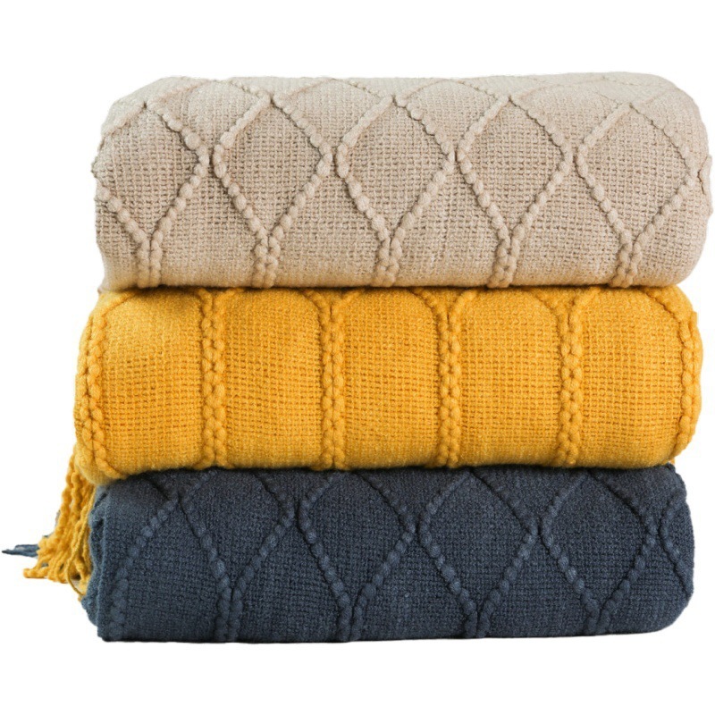 Scandinavian Knitted Modern Blanket - Kōōihaus